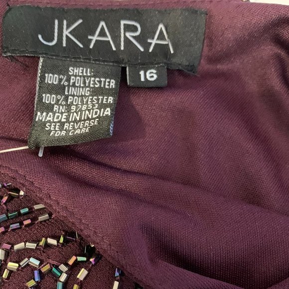 J Kara | Dresses | J Kara Plus Size Womens 34 Sheer Sleeve Floral ...